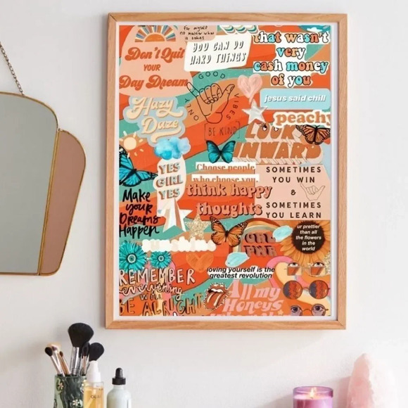 Society6 | Wall Decor | New Vsco Butterflycollagecanvas Wall Art | Poshmark